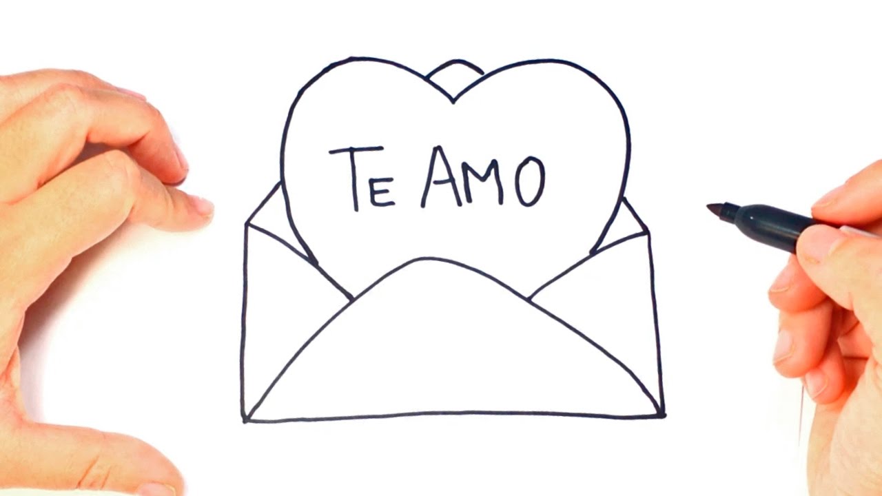 How to draw a love letter step by step | Romantic letter drawing