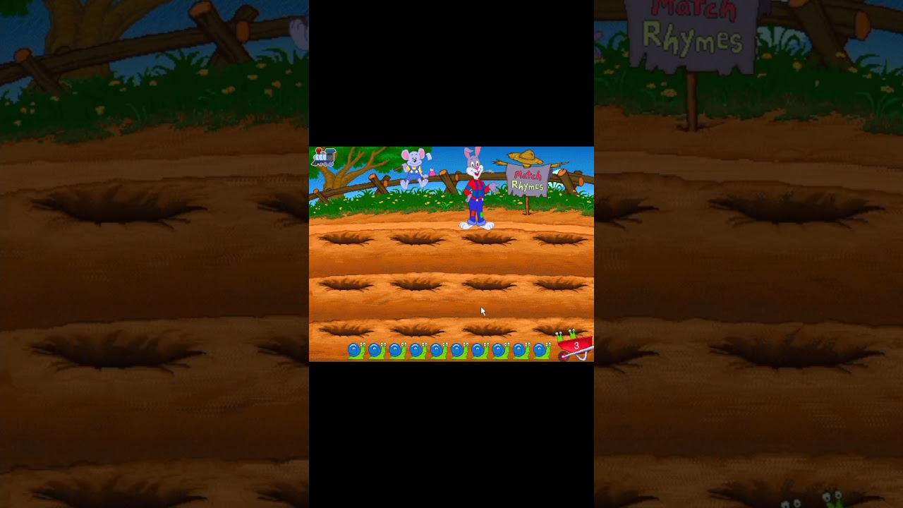 Reader Rabbit Reading 2 Match Patch All Snails Collected (1997)