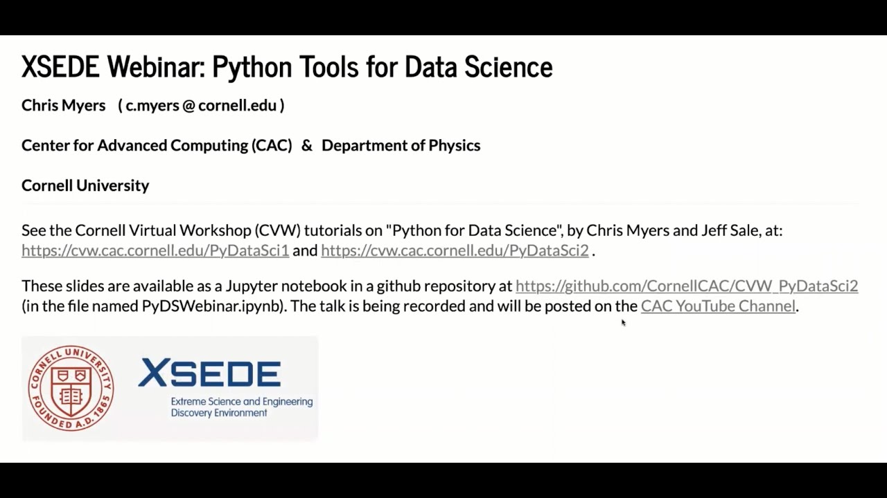 Python Tools for Data Science