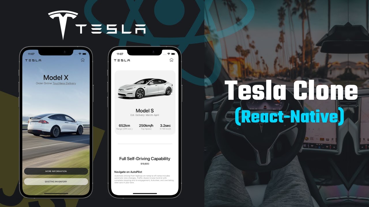 Tesla Clone made with React-Native