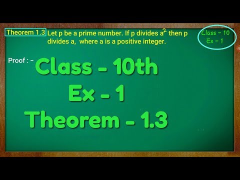 Real Numbers (Ex. 1) - Theorem 1.3 Video Lecture - Class 10