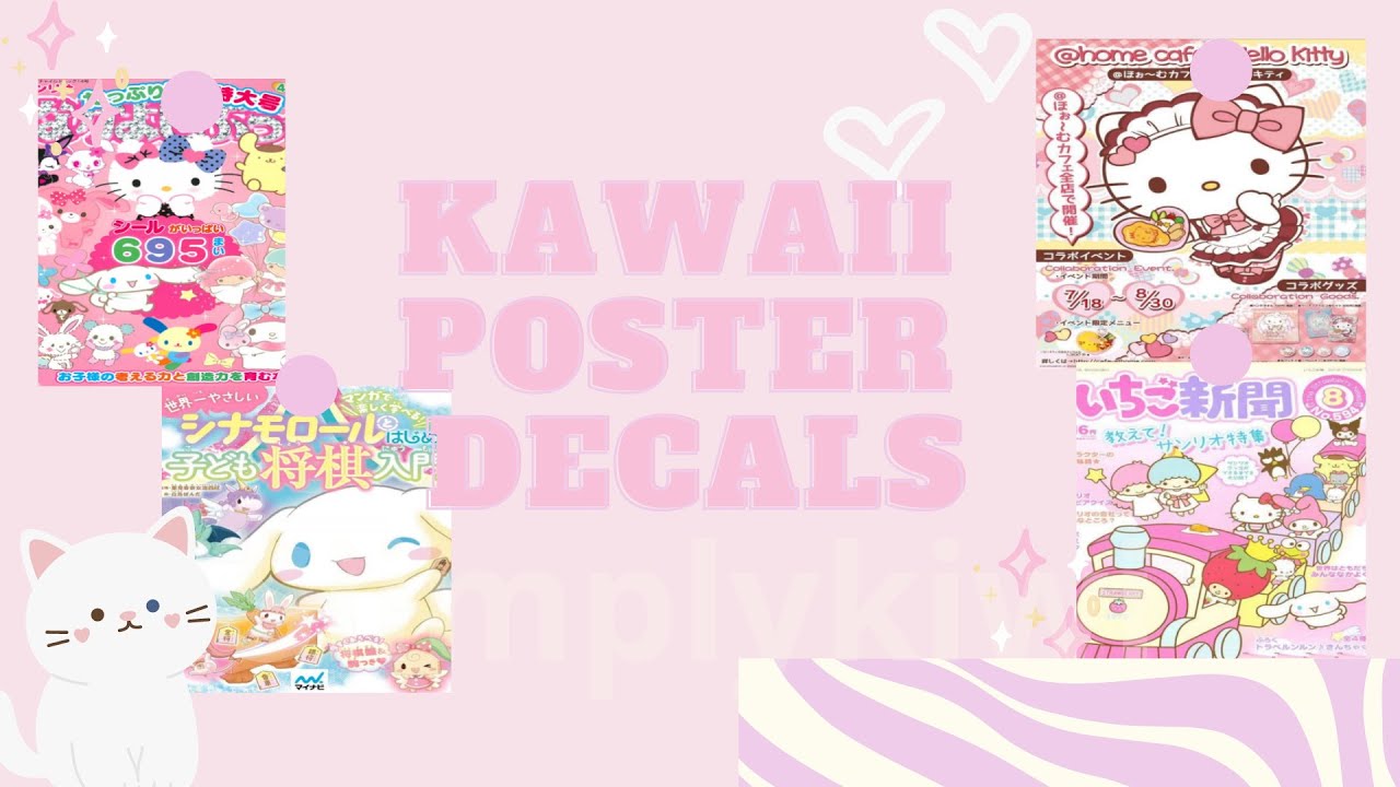 Sanrio Kawaii posters decals for Roblox, Bloxburg etc (siimplykiwi)(bloxburg)(cute)