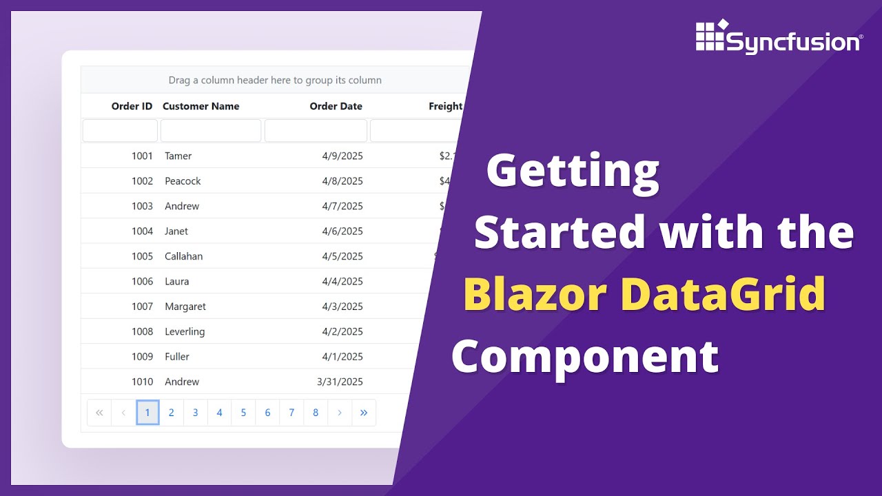 Getting Started with the Blazor DataGrid Component