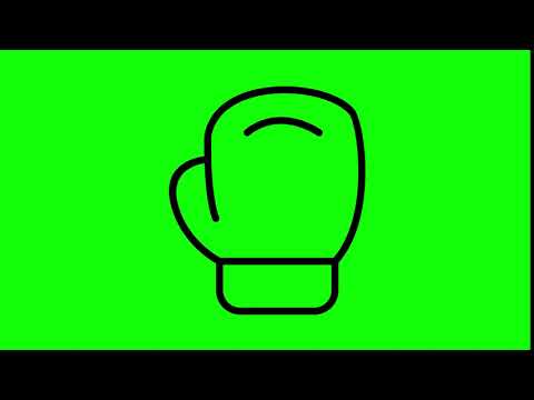 Animated Boxing Icon on Green Screen With Pop-up Sound