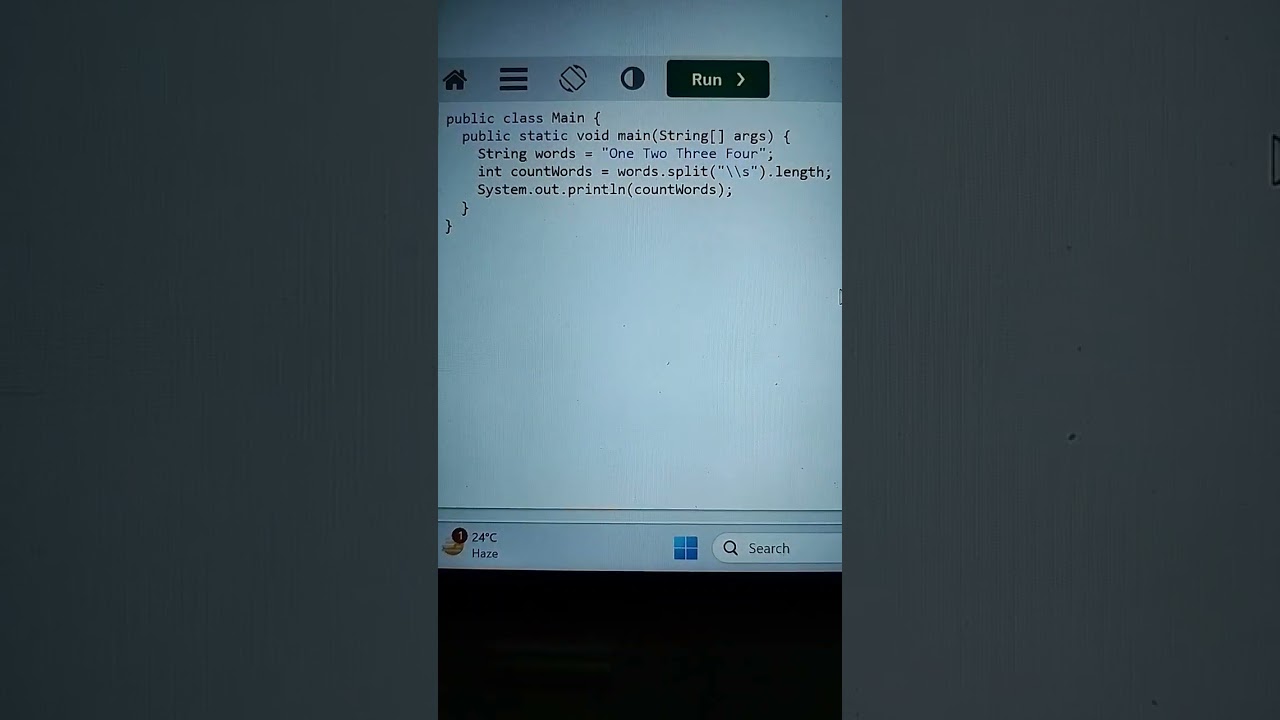 Count words in java #java #coder #developer #leaner #coding learn from basics