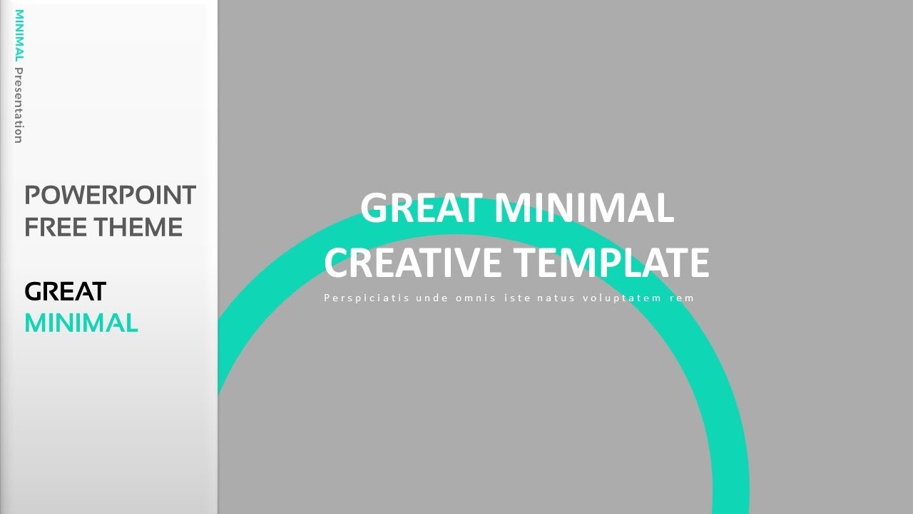 Modern Minimal PowerPoint Presentation Template | Best Free PowerPoint Templates Channel