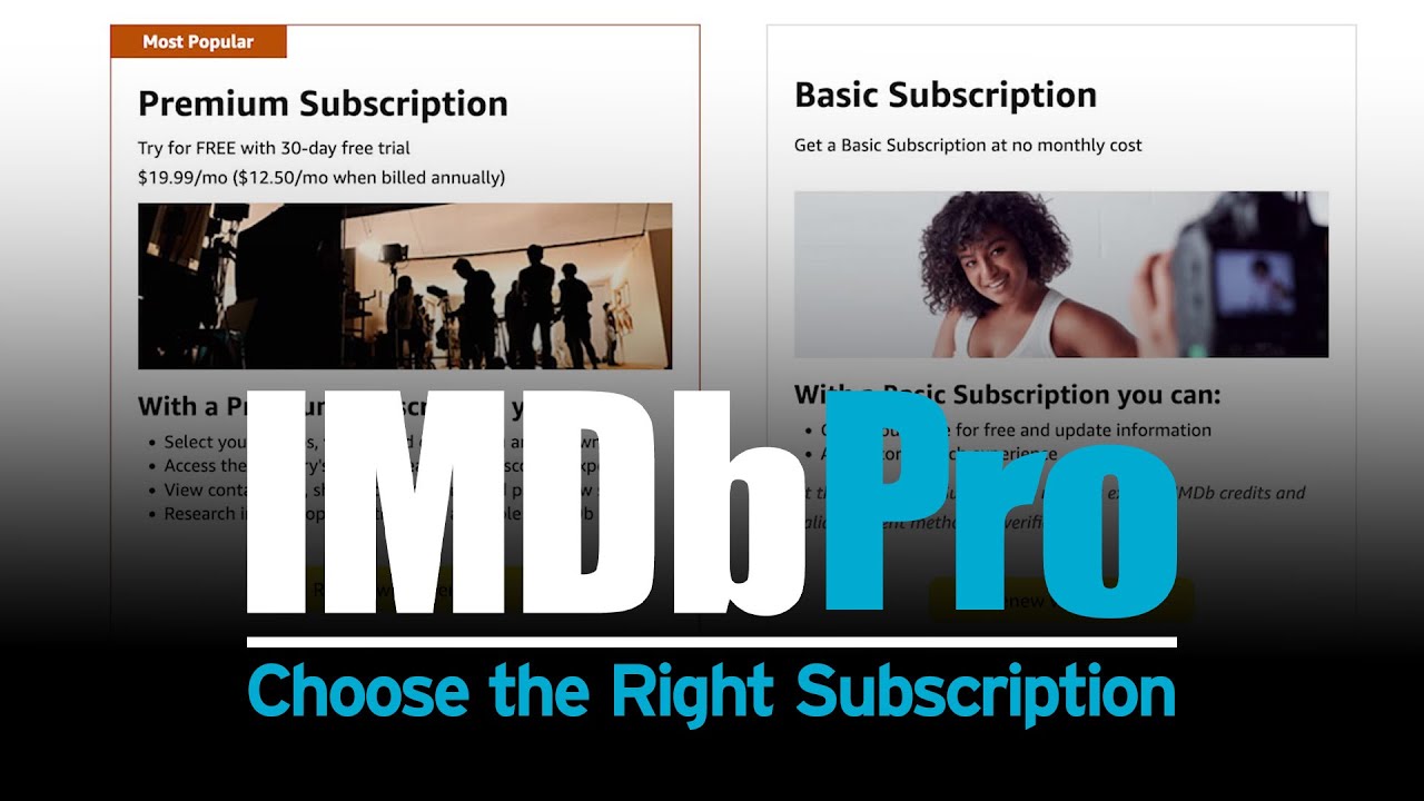 How To Choose the Right IMDbPro Subscription | IMDbPro Tutorials