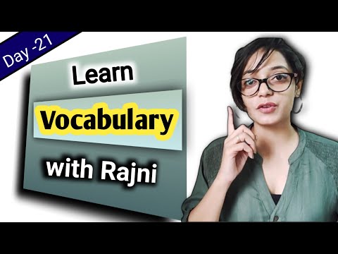 Vocabulary day 21 || English conversation | learn vocabulary with Rajni || #english