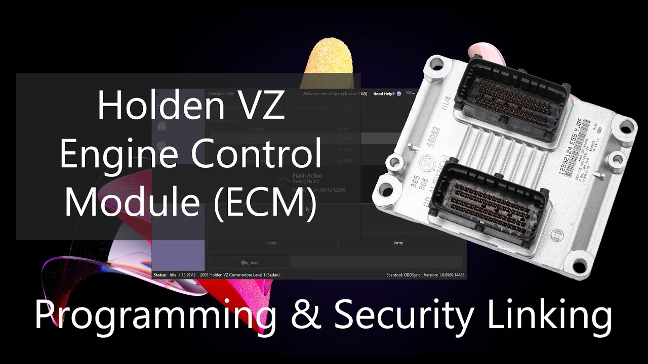 Holden VZ V6 Engine Control Module (ECM E55) Replacement Programming and Security Linking