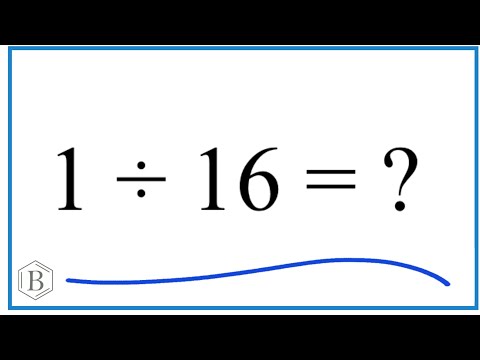 1 divided by 16 (1 ÷ 16)