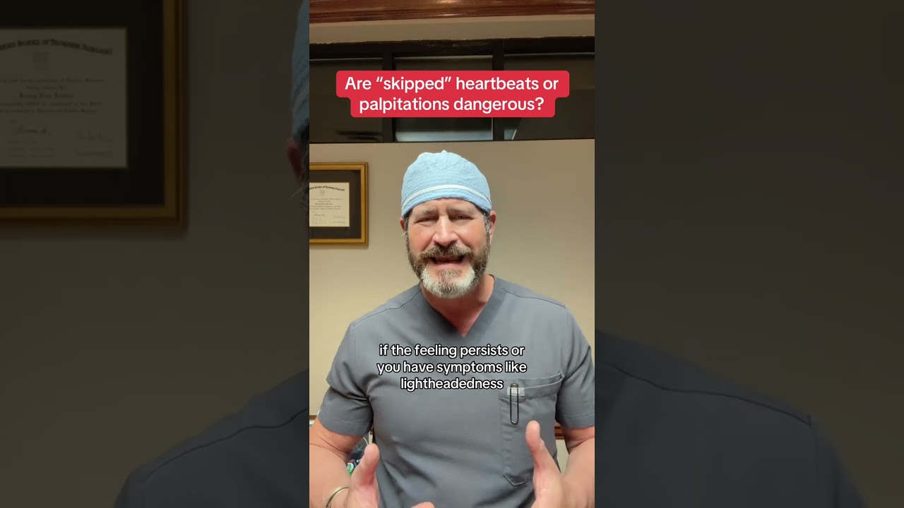 Are skipped heartbeats or palpitations dangerous?🫀⚠️ #hearthealth #heartattack #doctor #anxiety #fyp