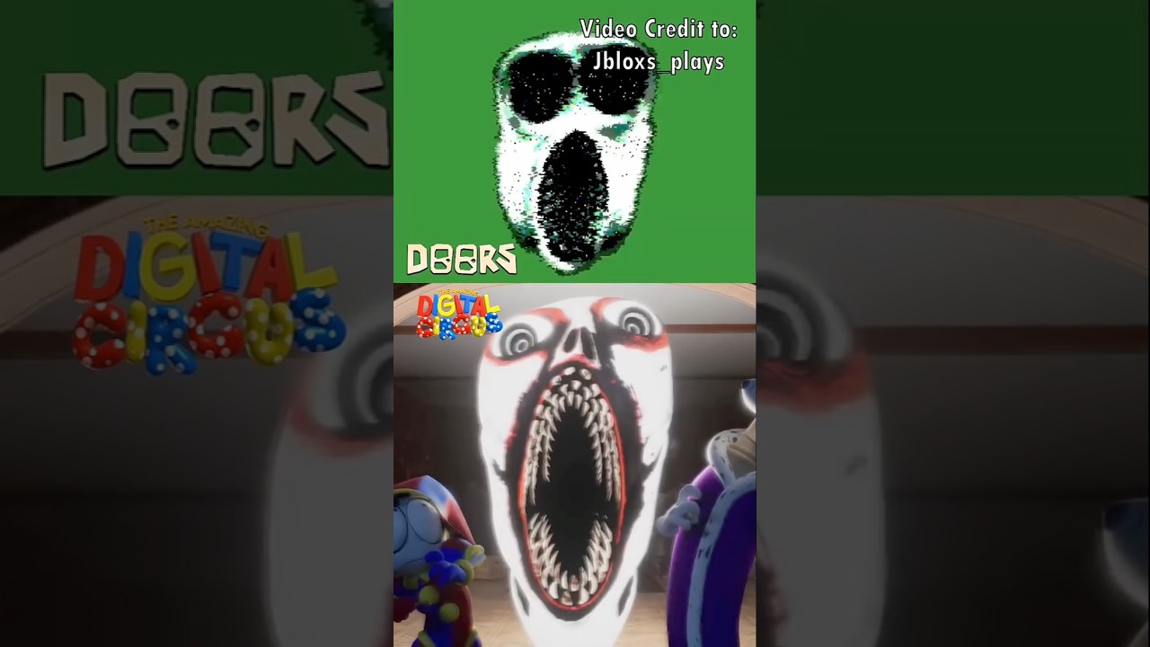 Digital Circus x Roblox DOORS - Ambush Entity Comparison #shorts