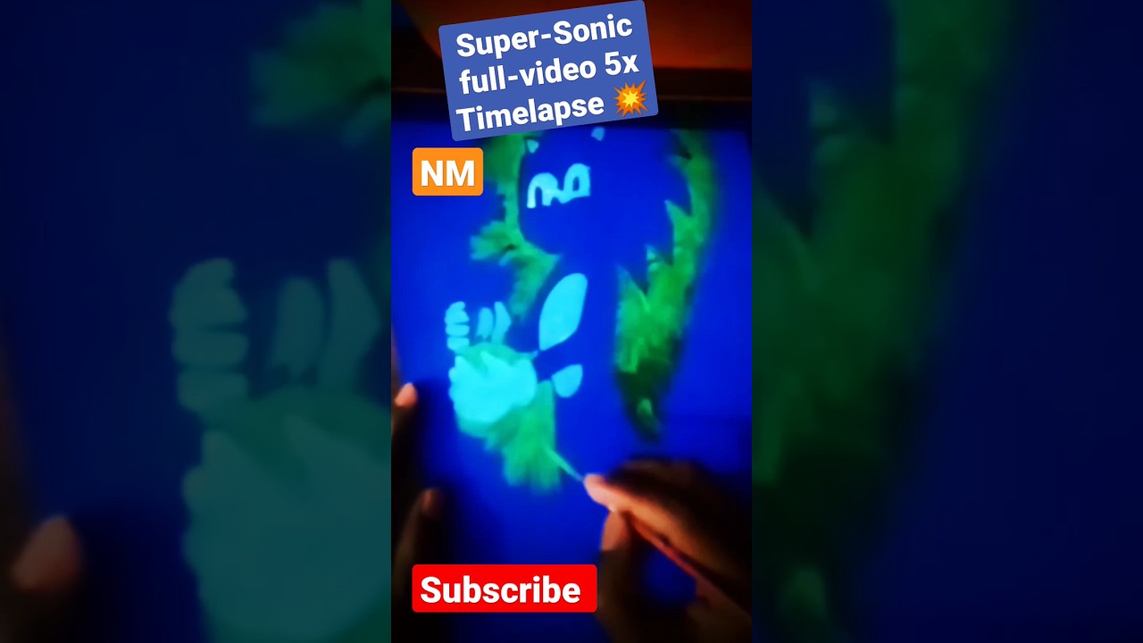 Super-Sonic full-video 5x Timelapse 💥 #drawing #art #Shorts #shortvideohorts