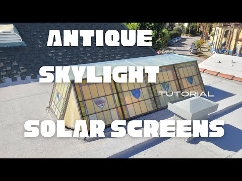 Solar Screens over a antique skylight using Suntex 90 in Los Angeles CA by Steve Tristan