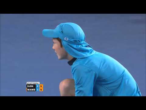 Novak Djokovic Hits Ballkid In The Head | Australian Open 2013