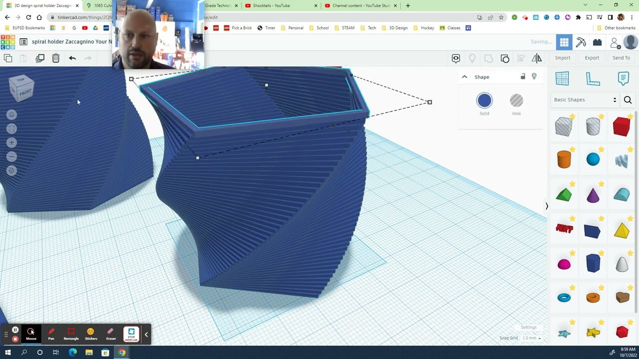 3D Design with Tinkercad - Spiral Pencil Holder