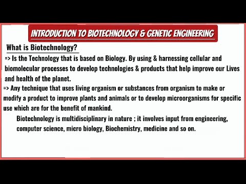 Introduction To Biotechnology | The Biochemistry Academy