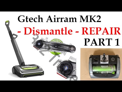 Gtech Air ram MK2 Model Vacuum - Disassembly & Gear Repair - Part 1