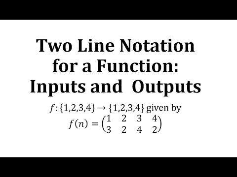 Two Line Notation for a Function: Inputs and Outputs | Math Help from ...