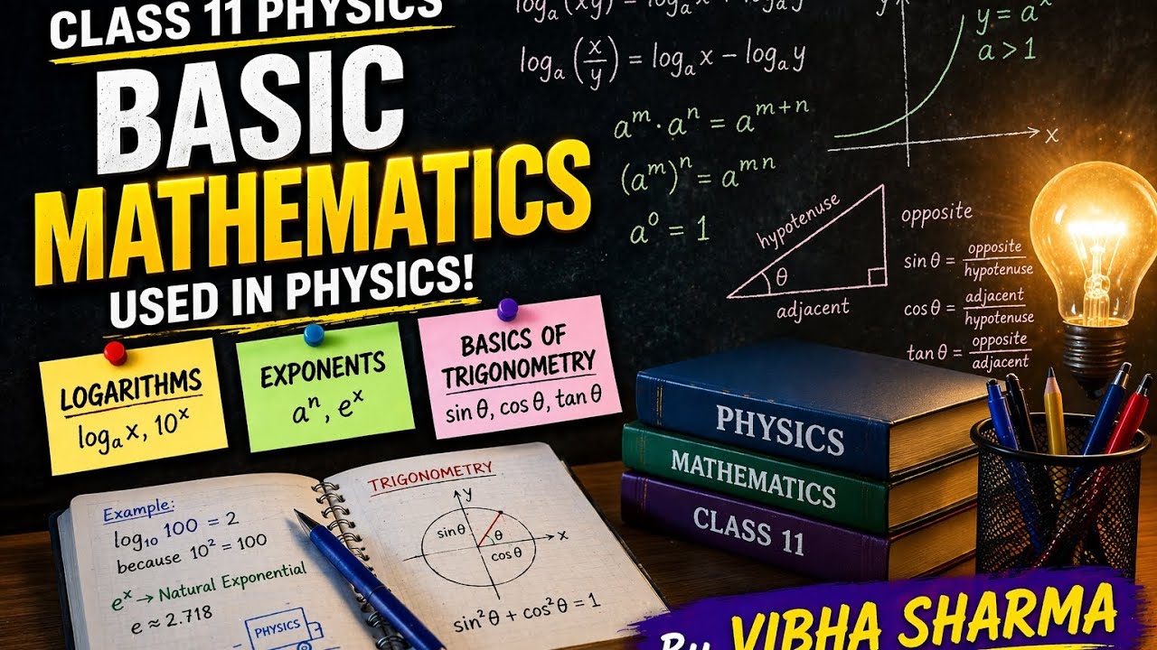 Basic Mathematics used in physics/class 11 physics/ lecture 2/ vibha sharma 