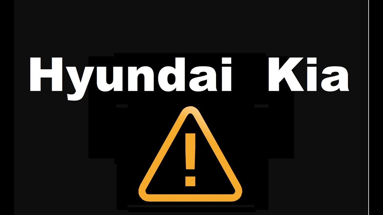 Hyundai Kia - Warning Yellow Triangle light