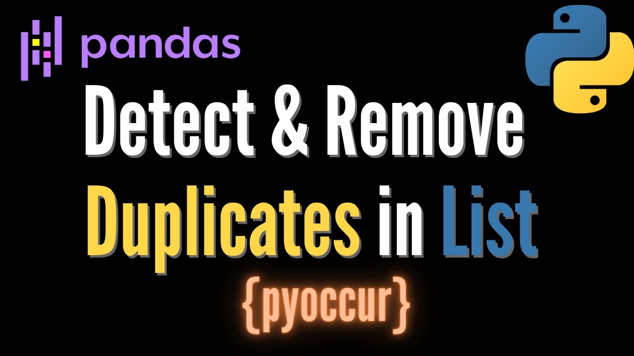 Detect & Remove Duplicates in List of Pandas Dataframes | Simple Python Tutorial