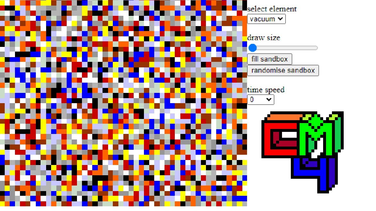 Pixel sandbox GUI update