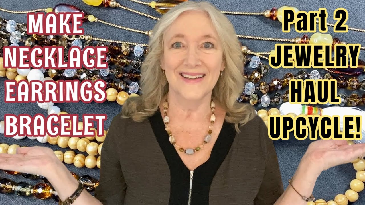 DIY Make UPCYCLED Jewelry NECKLACE Bracelet EARRINGS ❤️ Jewellery Making