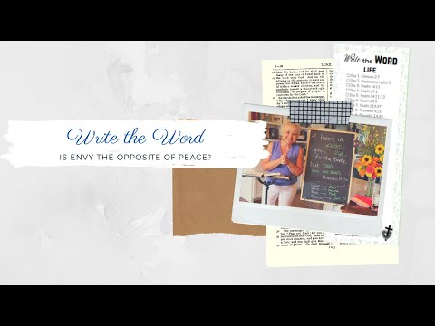 Words From the WORD: Is Envy the Opposite of Peace? | Cross My Heart Ministry