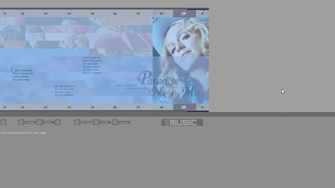 Madonna flash website in 2002