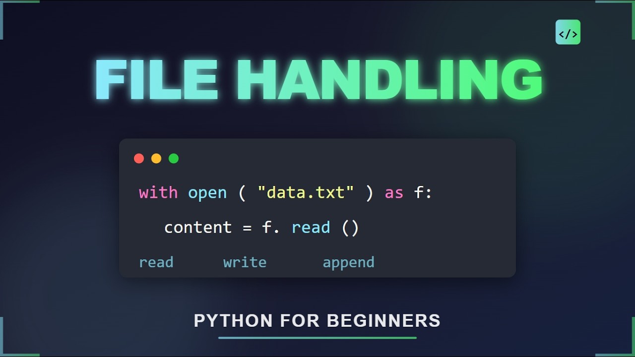 Python File Handling — Read and Write Files | Python for Beginners #6