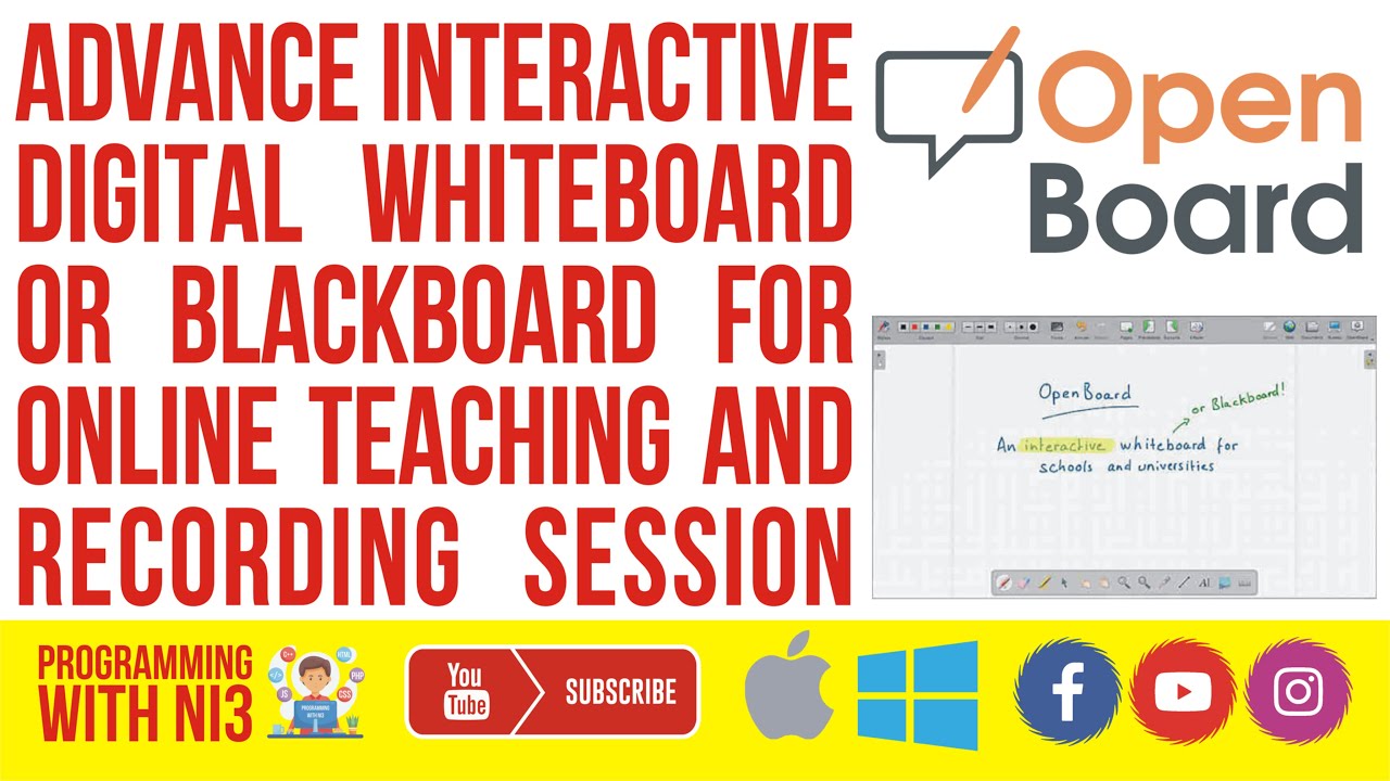 How to use Openboard Advanced Interactive Whiteboard Or Blackboard Software for computer and laptop