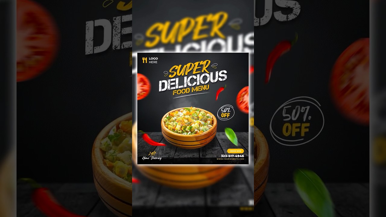 Day 43 - ✨Social Media Post Design. #photoshop #socialmediapostdesign #graphicdesign #food #poster