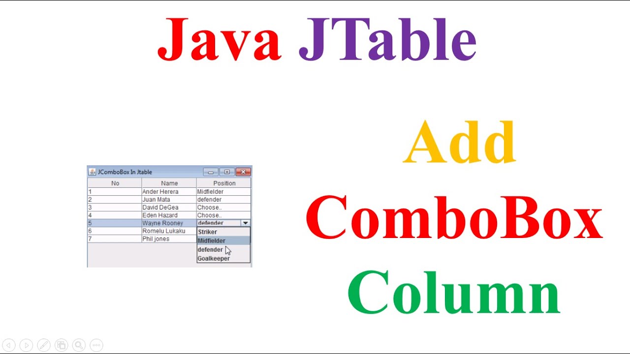 Java JTable Ep.11 - Add ComboBox Column