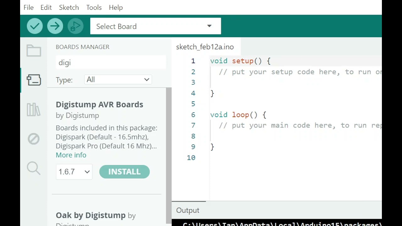 DigiSpark ATTiny85 Arduino quick setup for Arduino IDE