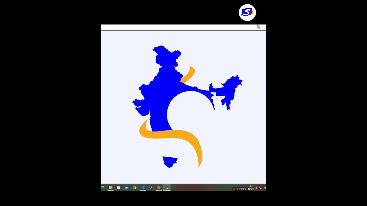 Drawing Indian Map using Python Turtle only