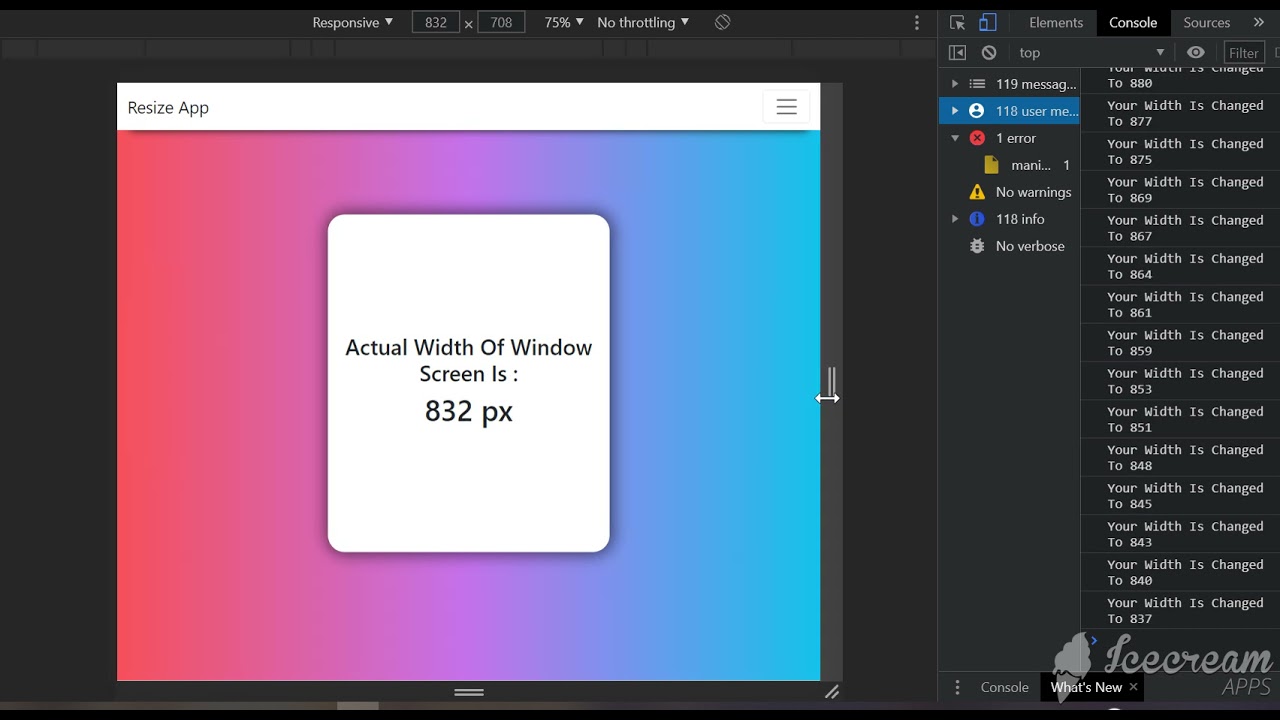 Resize Window Using useEffect Hook