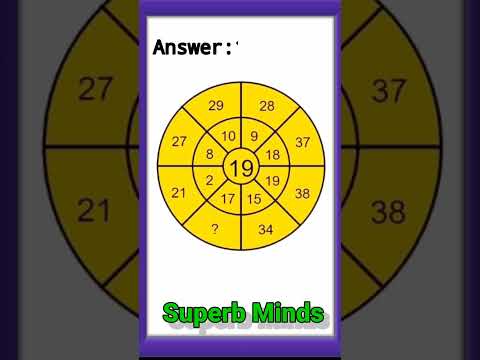 Math Logic Circle Puzzle| Tough Missing Number Circle Puzzle|Circle Math Picture Puzzle|Superb Minds