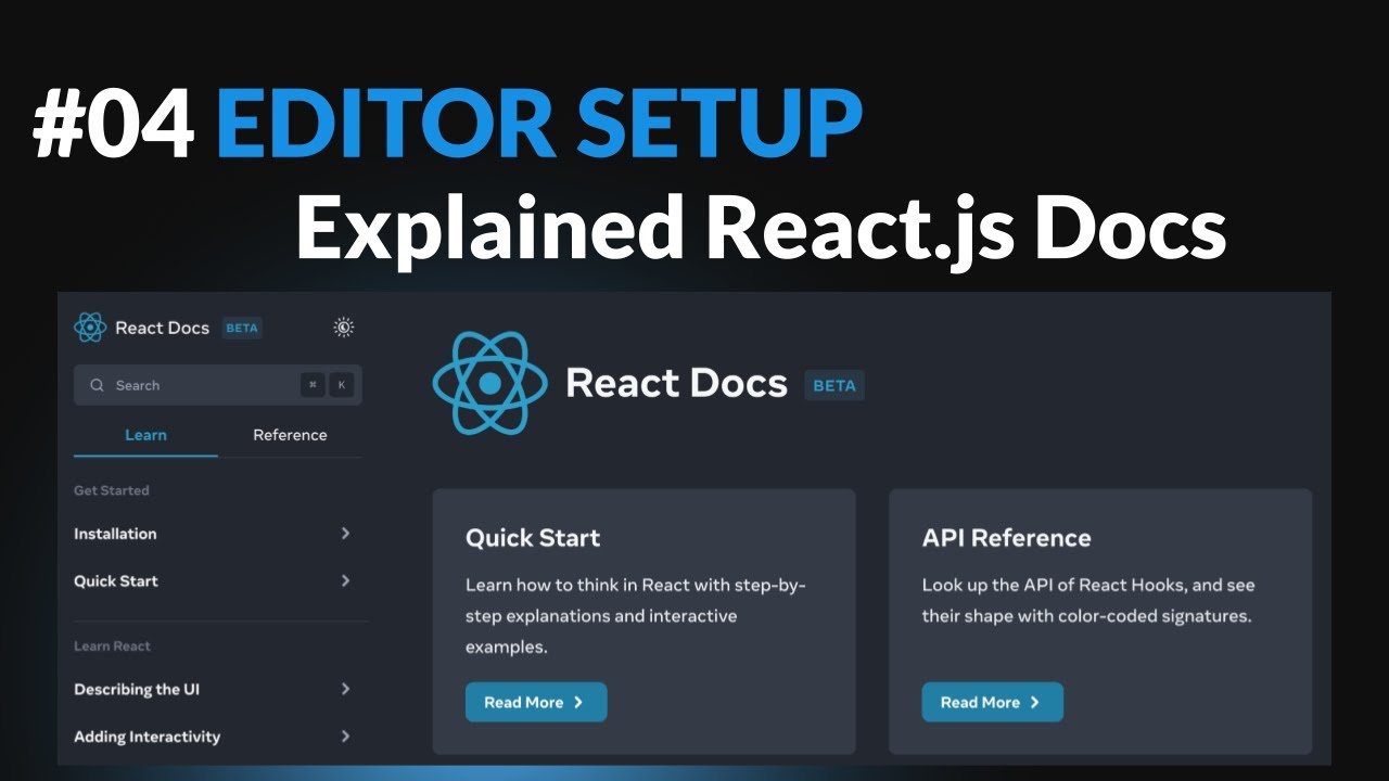 Editor Setup - Explained React.js Docs #04