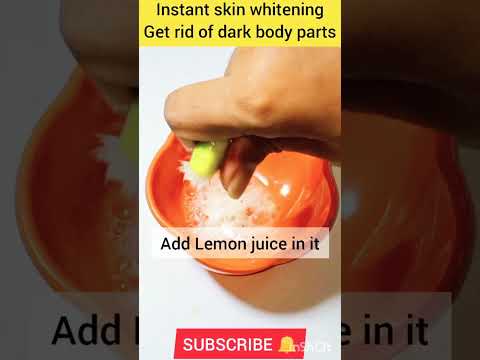 Baking soda skin whitening 🥰| skin whitening home remedies | get rid of dark body parts #shorts #diy