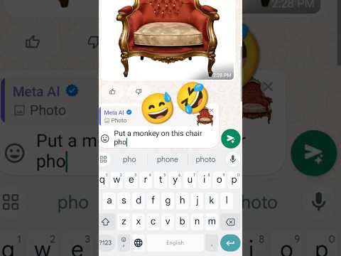 Create funny photo by meta ai 🤣 | how to use whatsapp meta ai #shorts #metaai #viralvideo #trending