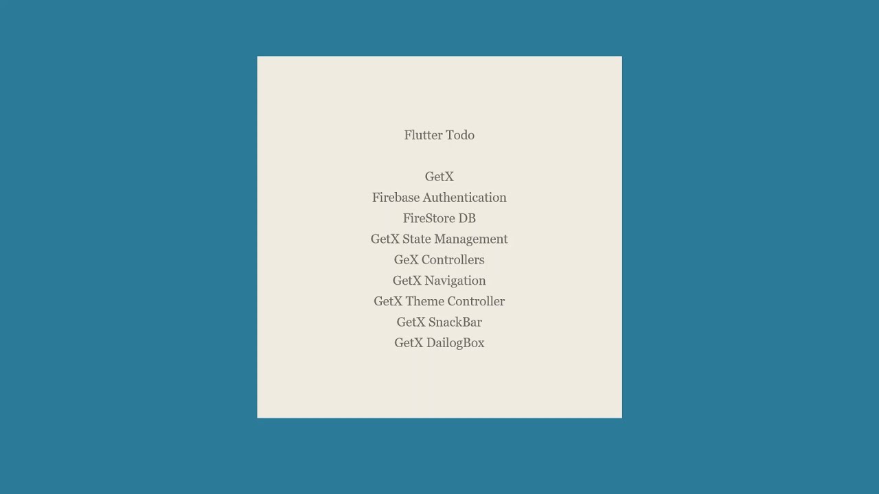 Flutter Todo App | GetX | Firebase Auth | FireStore DB