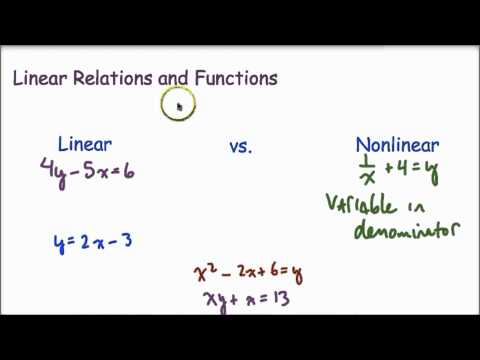 linear vs non linear relations