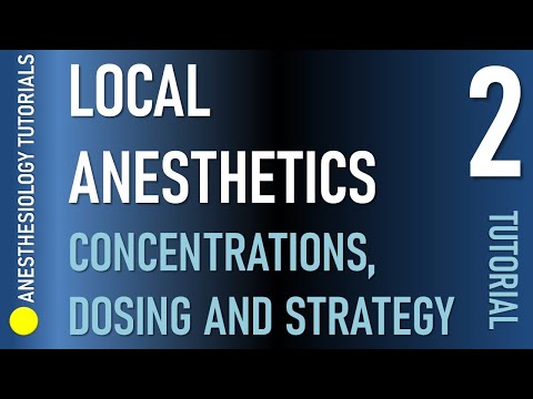 Local Anaesthetics 2 - Drugs, Concentration, Additives, Dosing