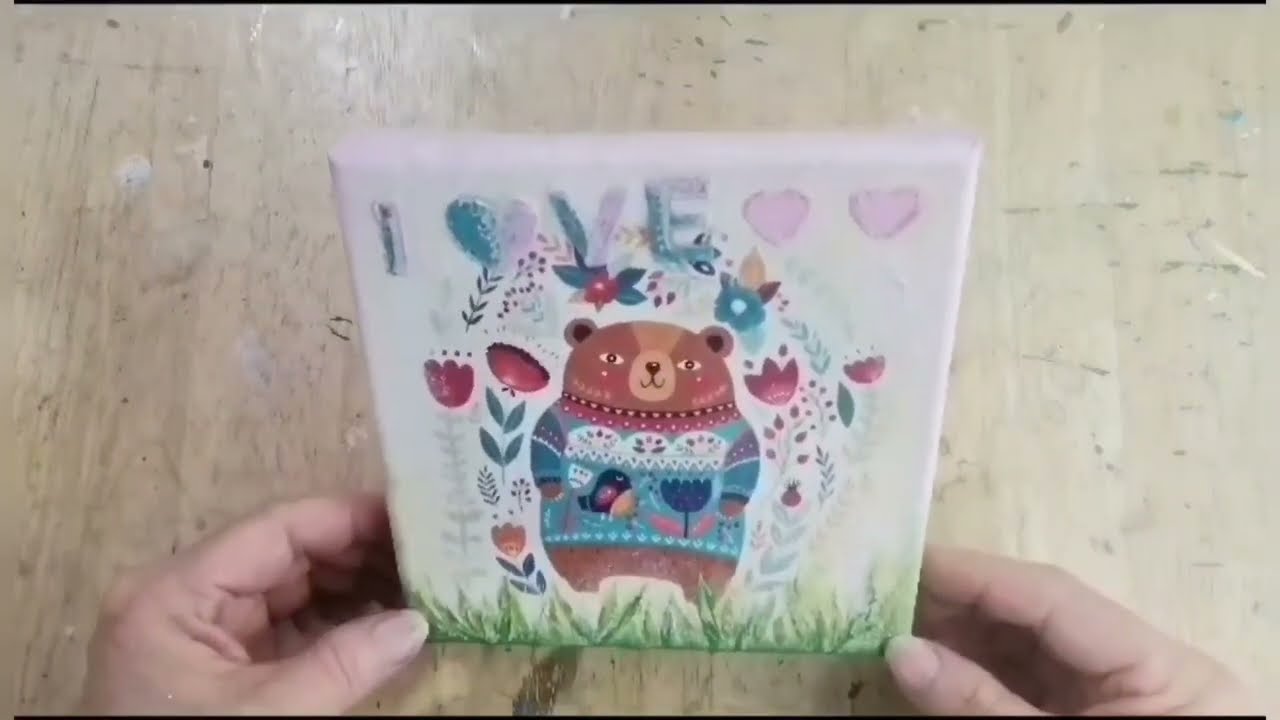 How to decoupage  #4. On canvas using rice paper