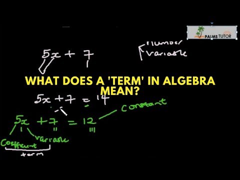 What does a “term” in algebra mean?