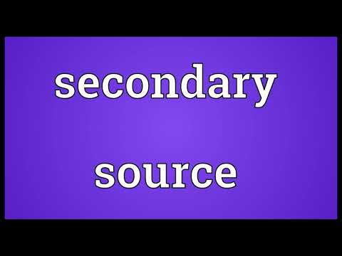 Secondary source Meaning | Wordogram