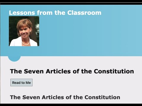 The Seven Articles of the Constitution
