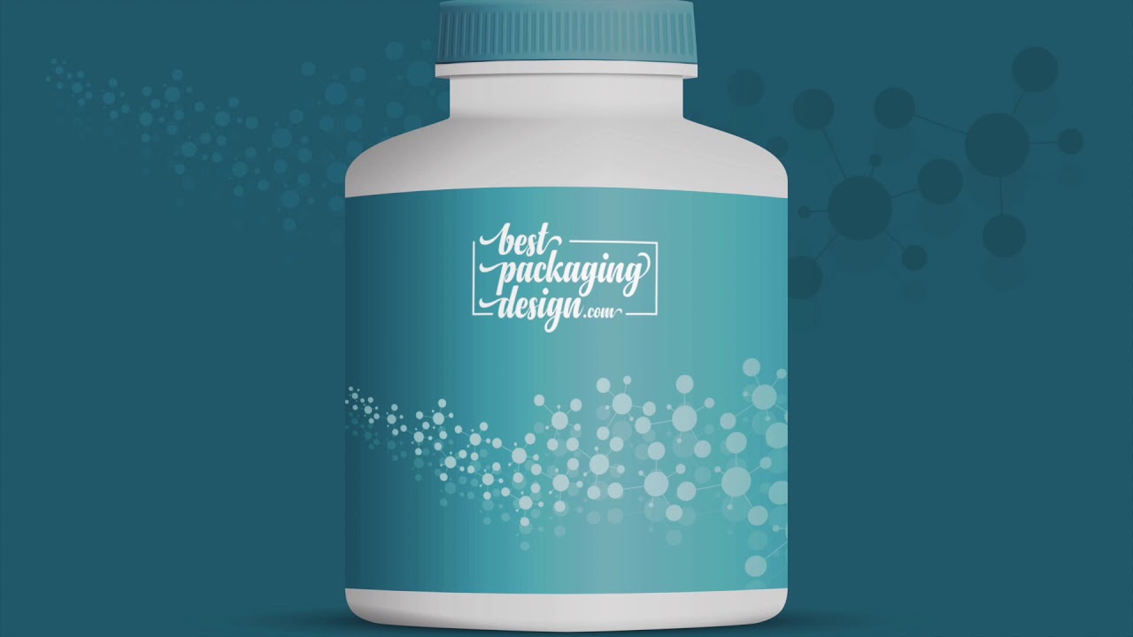 Medicine Pills Large Bottle Mockup