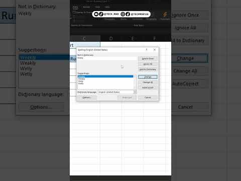 Excel | Spell Check